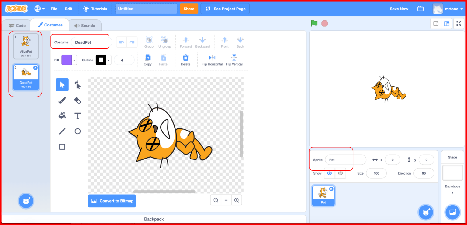2 – Creating a Virtual Pet – Coding @ Carre's