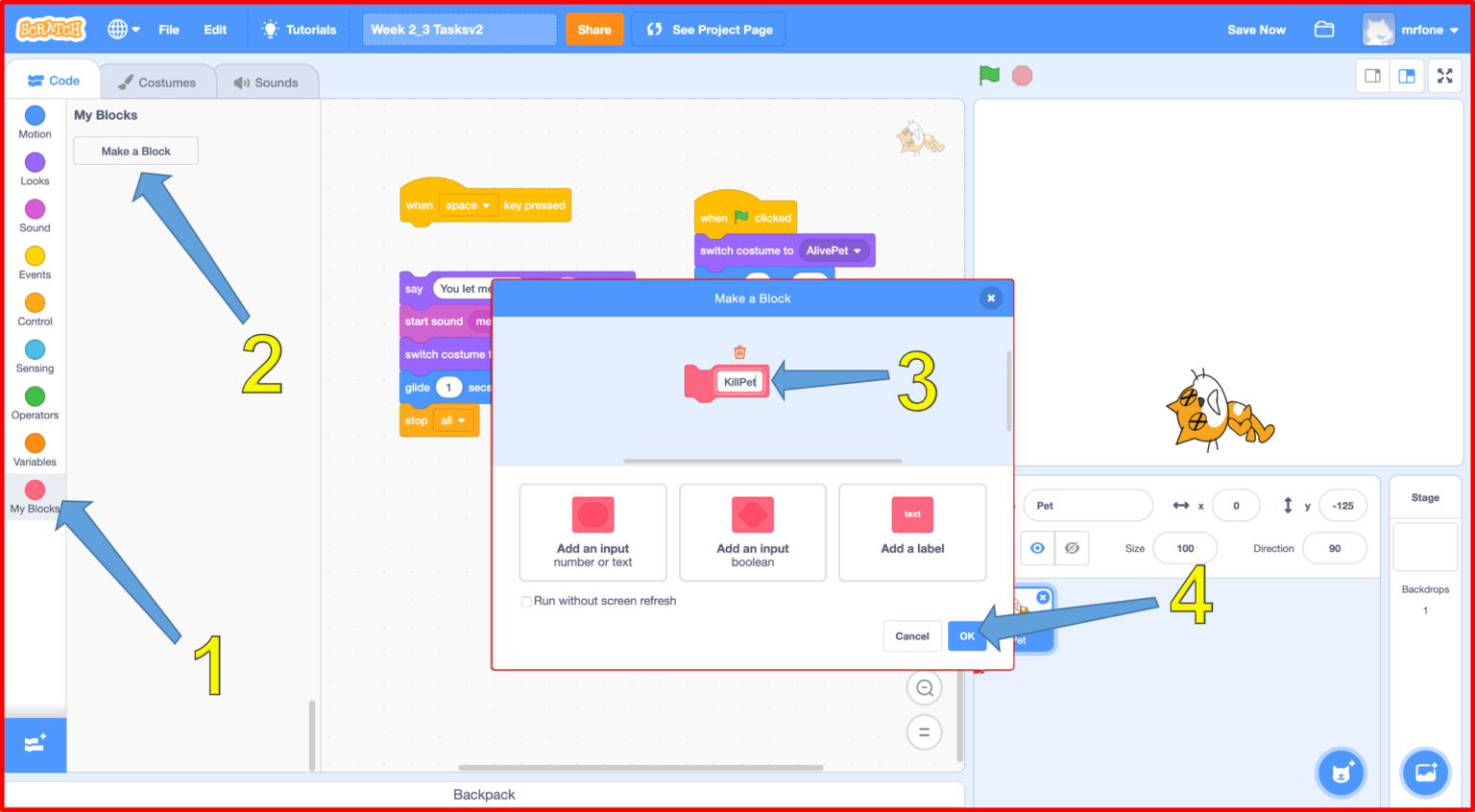 3 – Functions, Variables and Loops – Coding @ Carre's